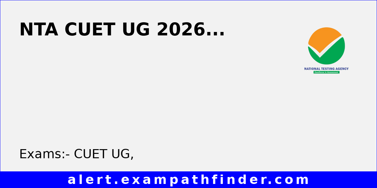NTA CUET UG 2026