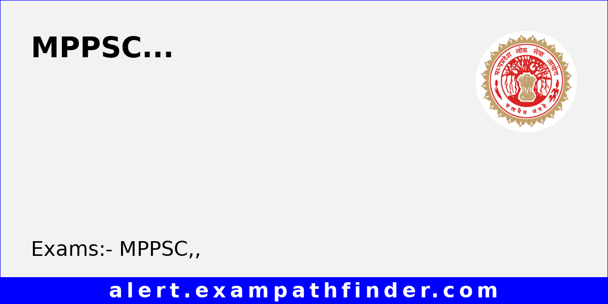 MPPSC Assistant District Public Prosecution Office Examination 2021