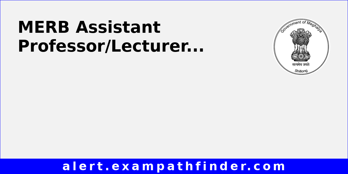 MERB Assistant Professor/Lecturer
