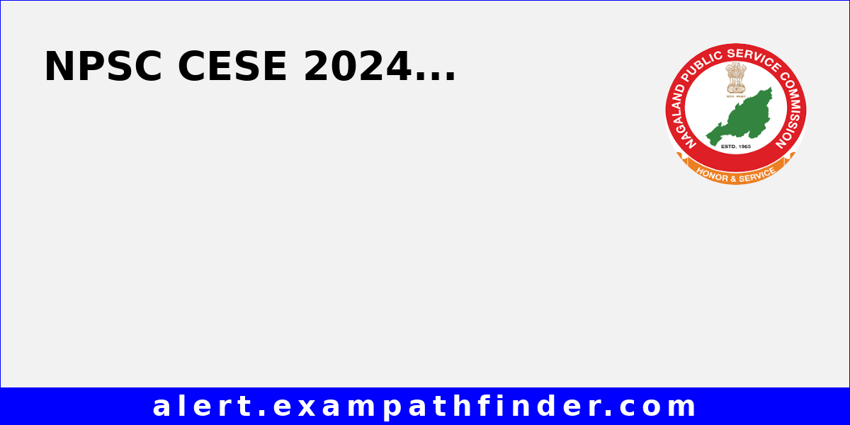 NPSC CESE 2024