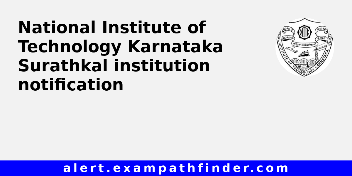 National Institute of Technology Karnataka Surathkal - All upcoming ...