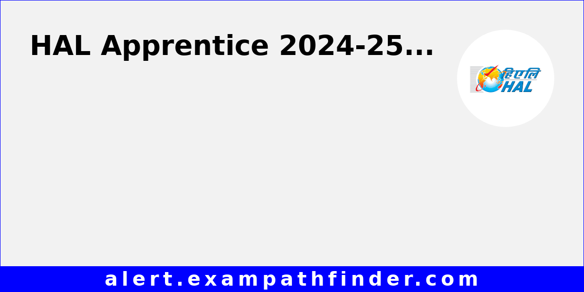 HAL Apprentice 2024-25