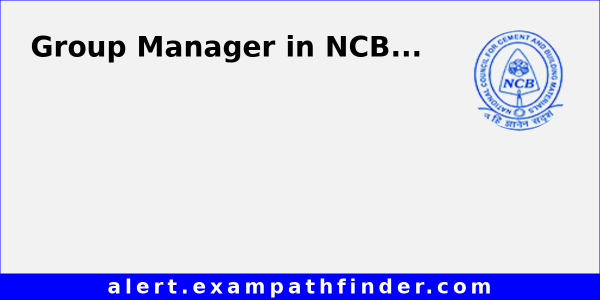 Group Manager in NCB