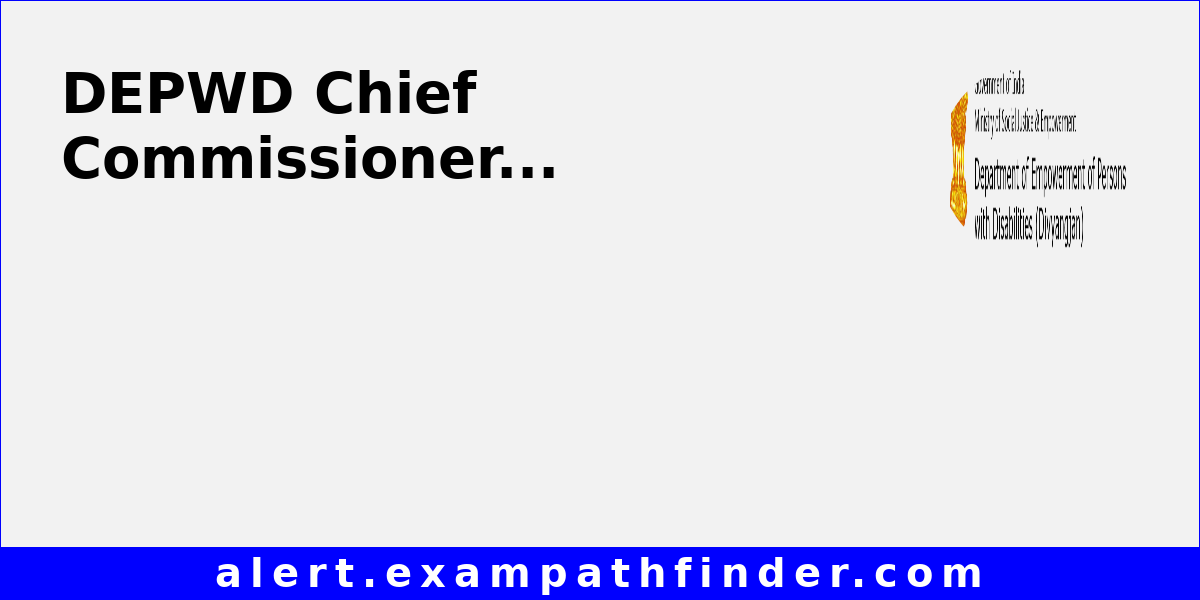 DEPWD Chief Commissioner