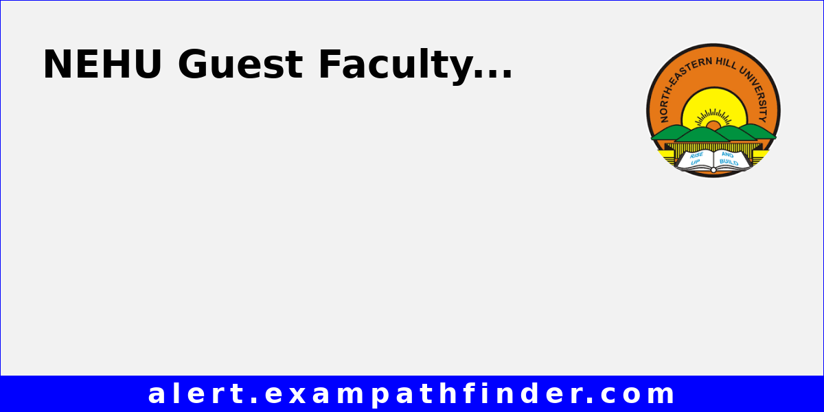 NEHU Guest Faculty