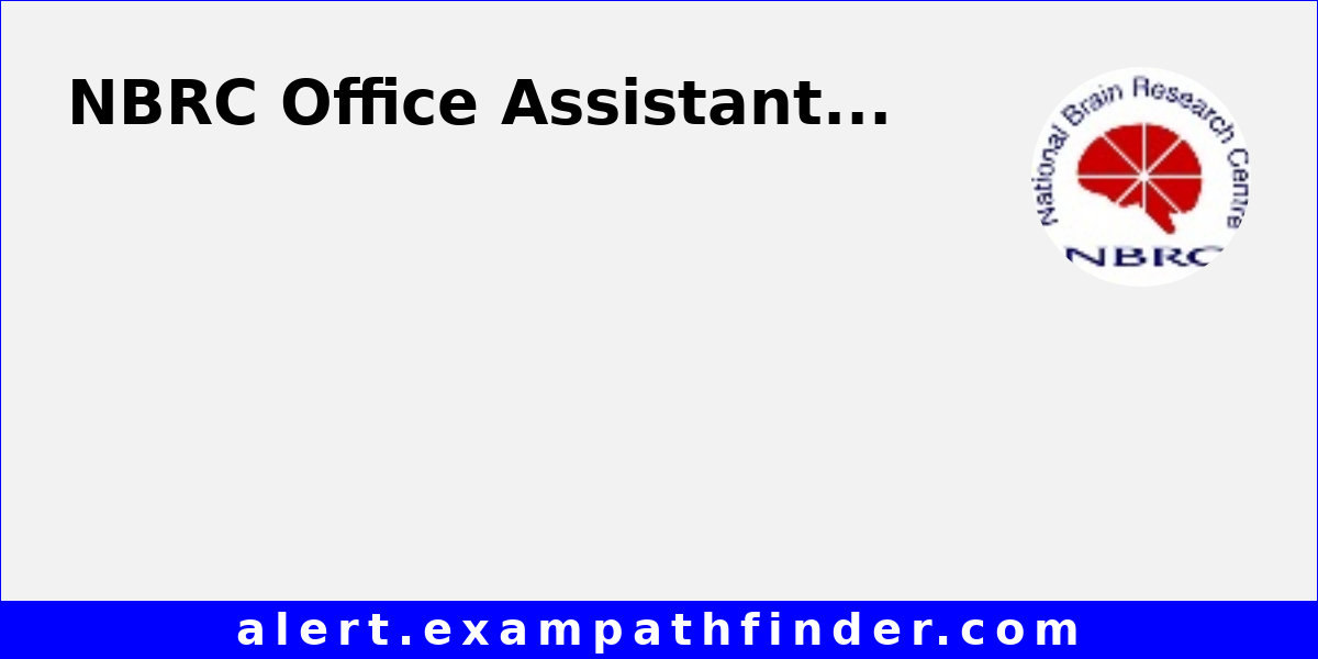 NBRC Office Assistant