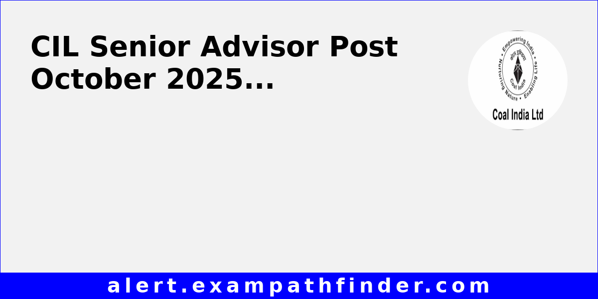 CIL Senior Advisor Post October 2025