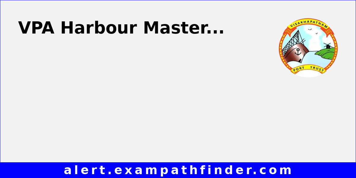 VPA Harbour Master