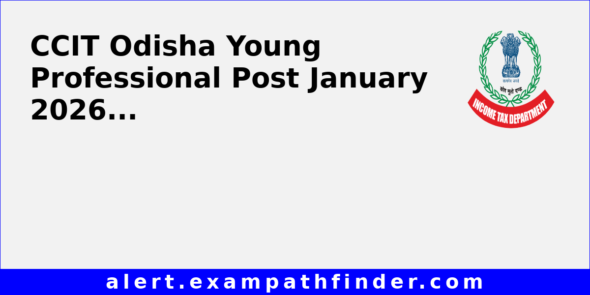 CCIT Odisha Young Professional Post January 2026