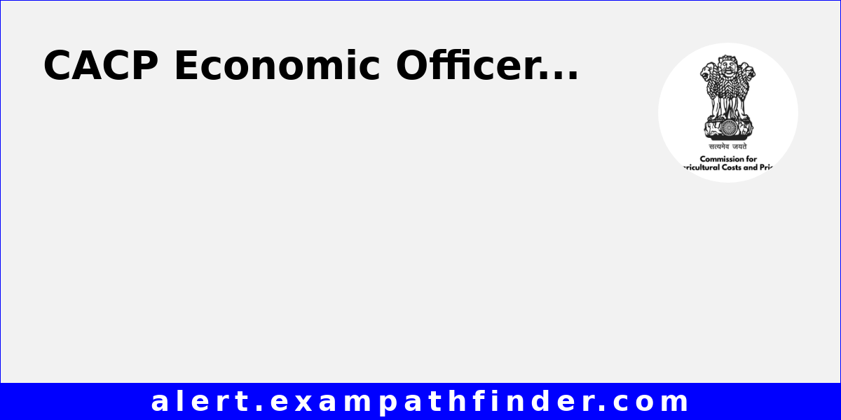 CACP Economic Officer