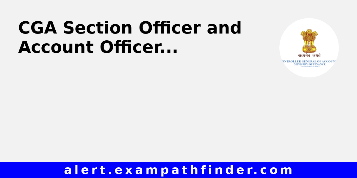 CGA Section Officer and Account Officer