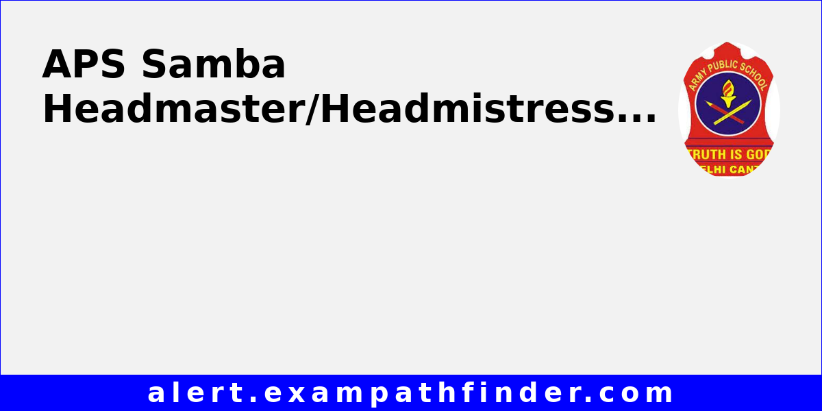 APS Samba Headmaster/Headmistress