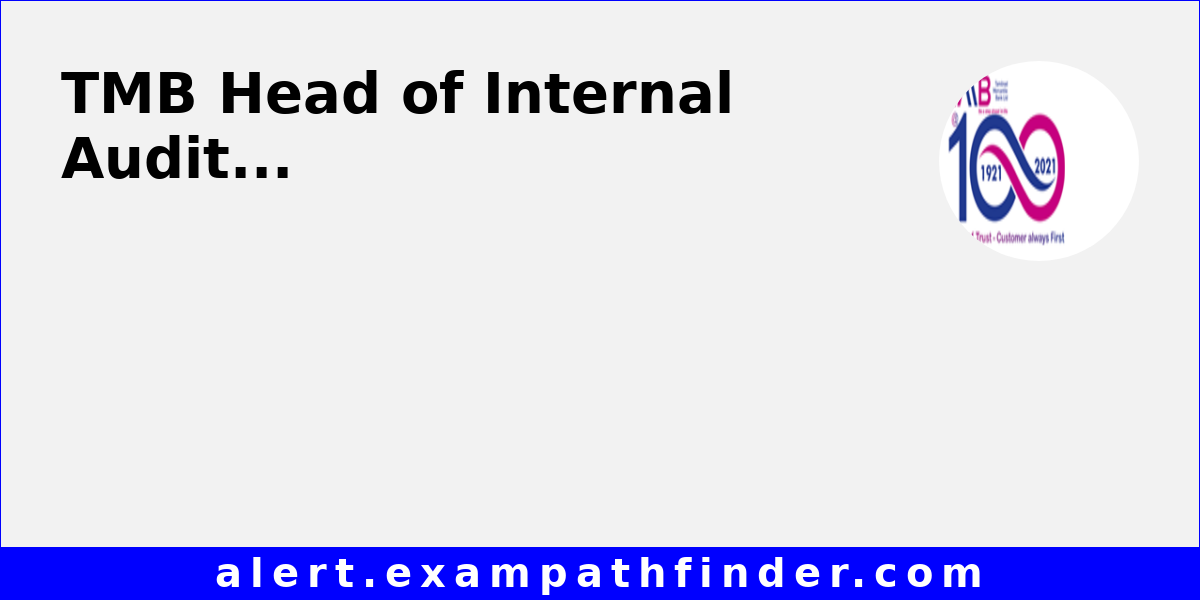 TMB Head of Internal Audit