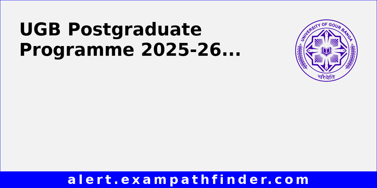 UGB Postgraduate Programme 2025-26