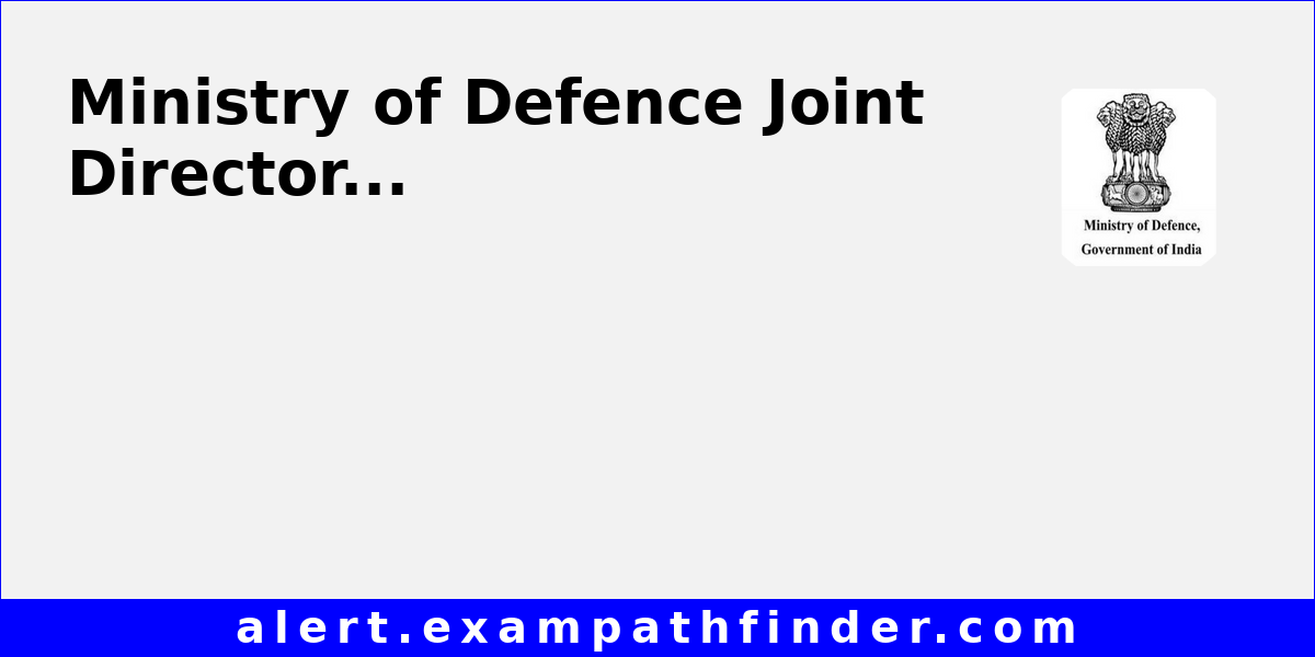 Ministry of Defence Joint Director