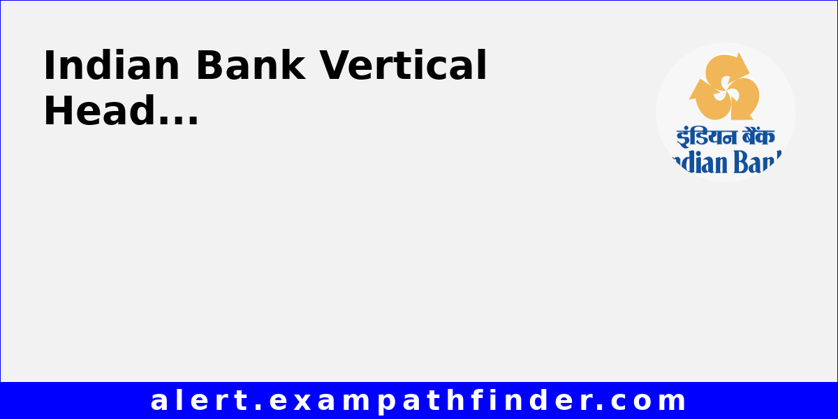 Indian Bank Vertical Head