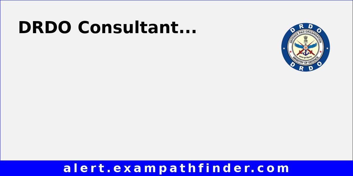 DRDO Consultant