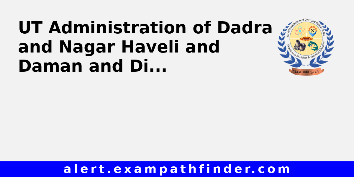 UT Administration of Dadra and Nagar Haveli and Daman and Diu Lecturer