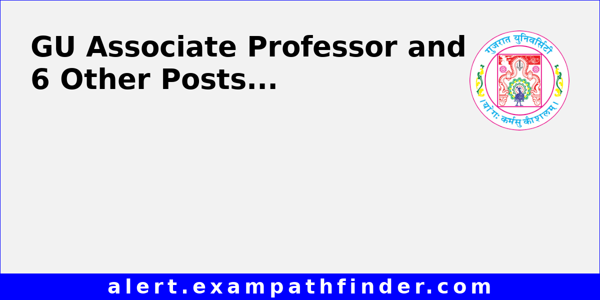 GU Associate Professor and 6 Other Posts
