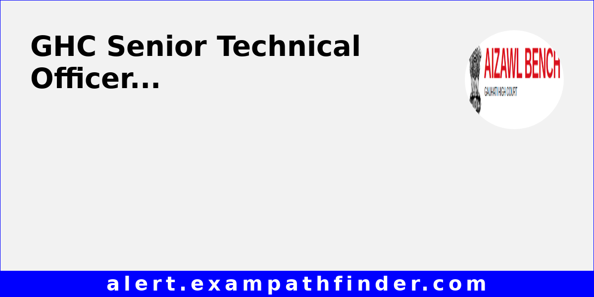 GHC Senior Technical Officer