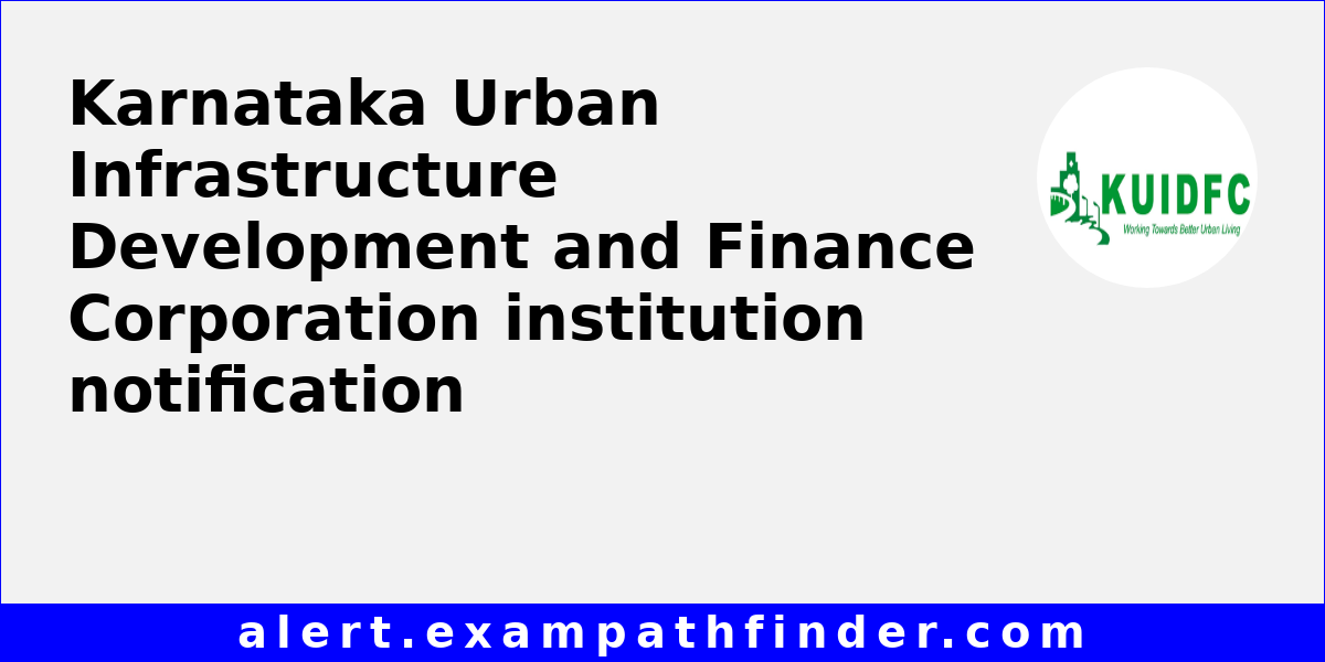 Karnataka Urban Infrastructure Development and Finance Corporation ...