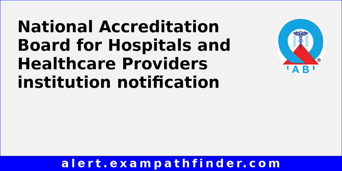 National Accreditation Board for Hospitals and Healthcare Providers ...