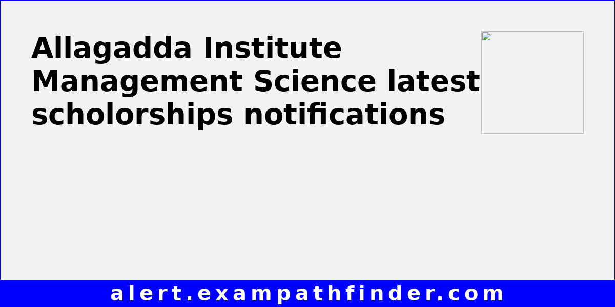 Allagadda Institute Management Science - All upcoming admission latest ...