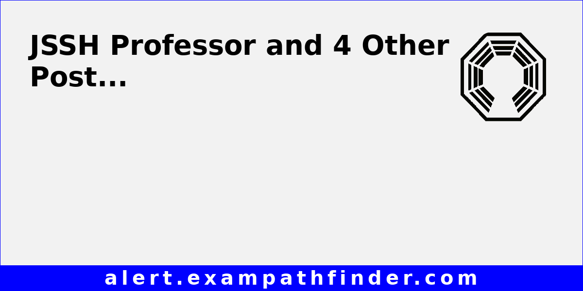 JSSH Professor and 4 Other Post