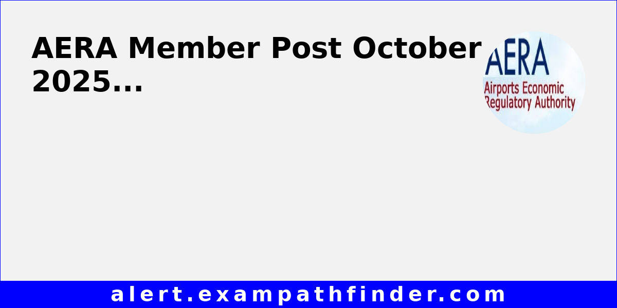 AERA Member Post October 2025