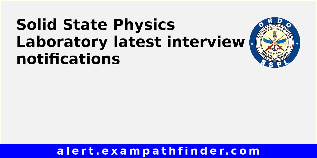 Solid State Physics Laboratory - All upcoming admission latest ...