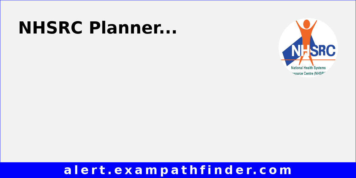 NHSRC Planner
