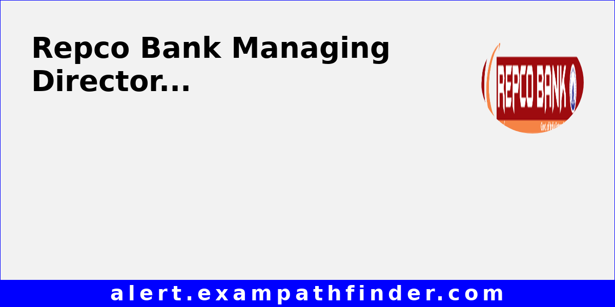 Repco Bank Managing Director